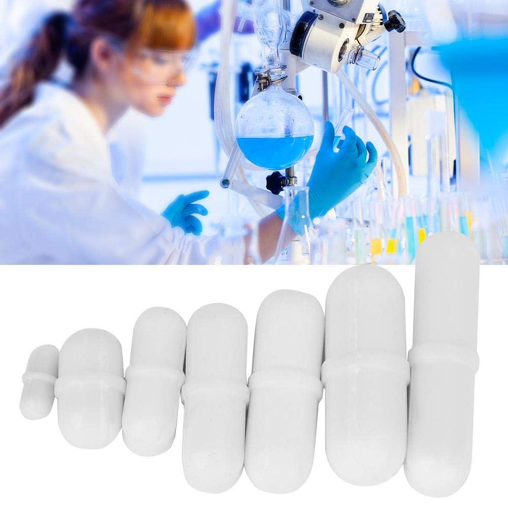 7Pcs Magnetic Stir Bar,PTFE B Type Rod Bead Lab Spin Cylinder,Medical Lab Mixing Blending Equipment for Magnetic Mixer