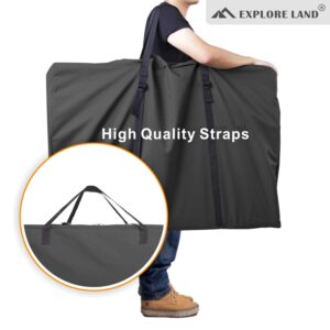 Explore Land Heavy Duty Chair Storage Bag for Folding Longue Chair, Zero Gravity Chair, Light Weight Transport Chair, Folding Rollator Walker (Black)