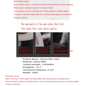 SOFIALXC Carbon Fiber Fabrics Cloth Sheet 300g/m²,30cmx333cm/0.98ft x10.9ft