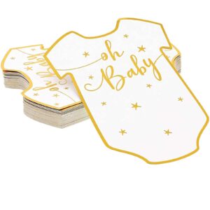 Baby Shower Predictions and Advice Cards, 50 Pack, Gold Foil, 5 x 7 in