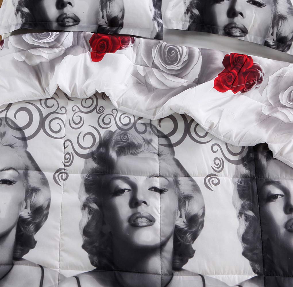 4Piece Bedding Sets 3D Home Textile Marilyn Monroe Oil Painting Queen Size Bedding Sets