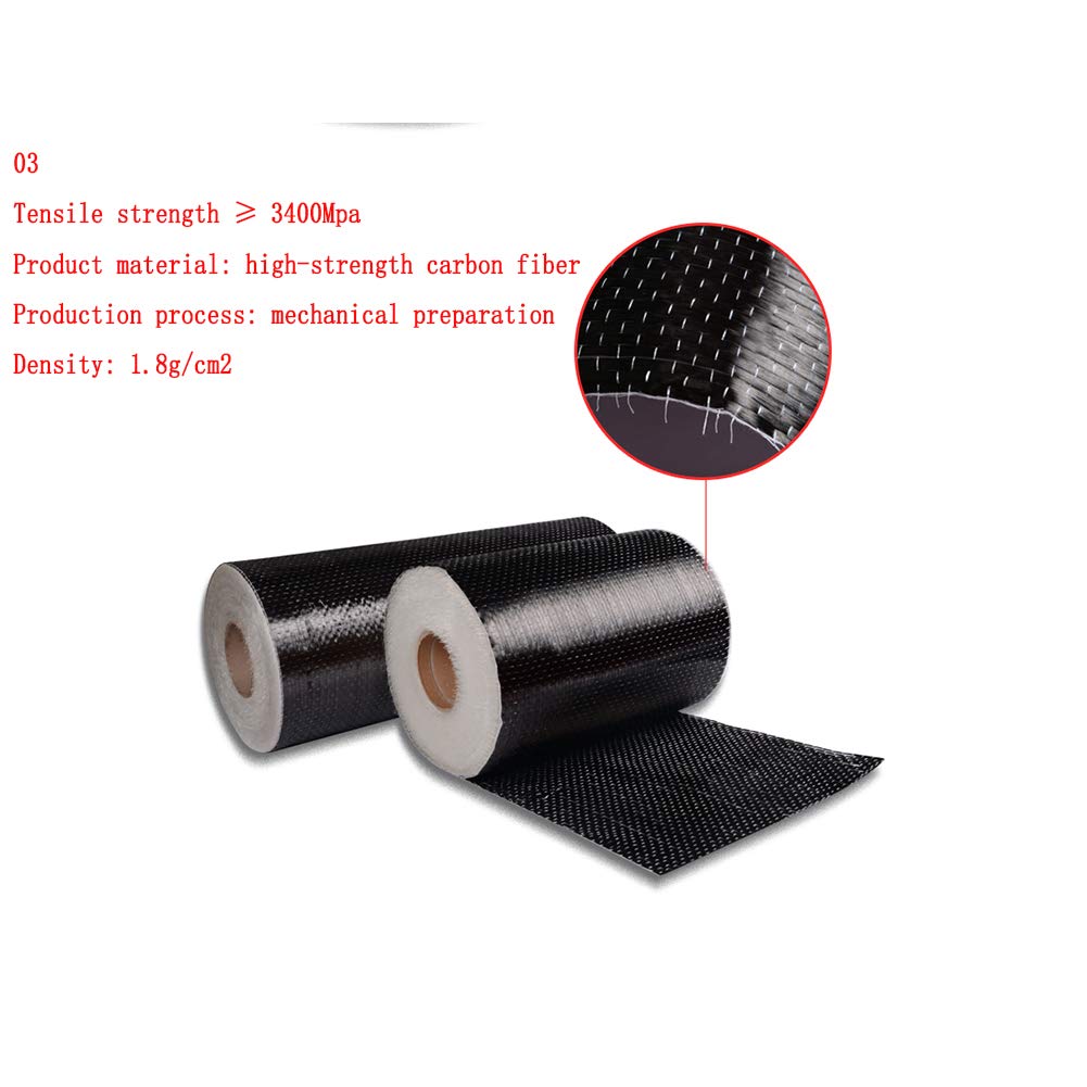 SOFIALXC Carbon Fiber Fabrics Cloth Sheet 300g/m²,30cmx333cm/0.98ft x10.9ft