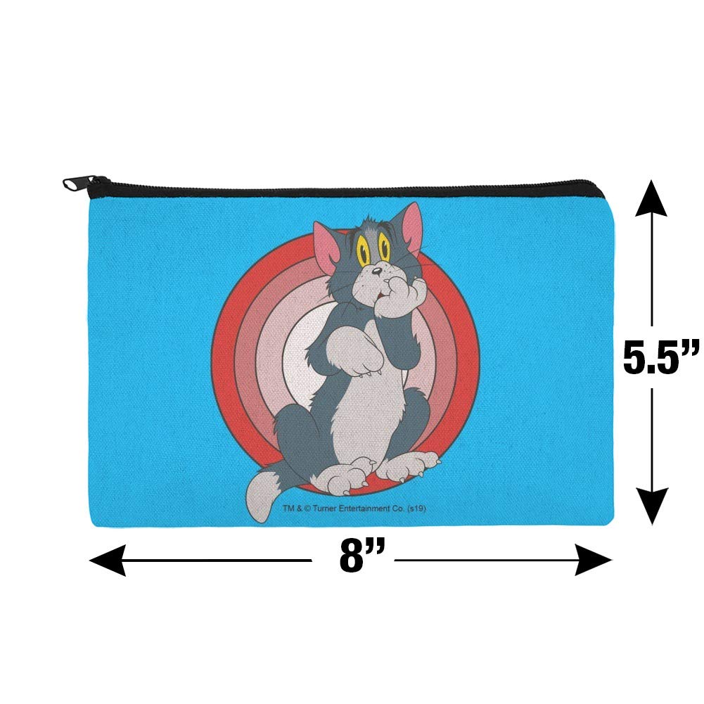 GRAPHICS & MORE Tom and Jerry Tom Character Pencil Pen Organizer Zipper Pouch Case