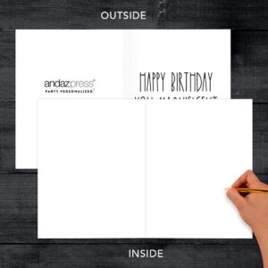 Andaz Press Funny Jumbo Birthday Card With Envelope 8.5 x 11 inch, Greeting Card, Happy Birthday You Magnificent Bastard