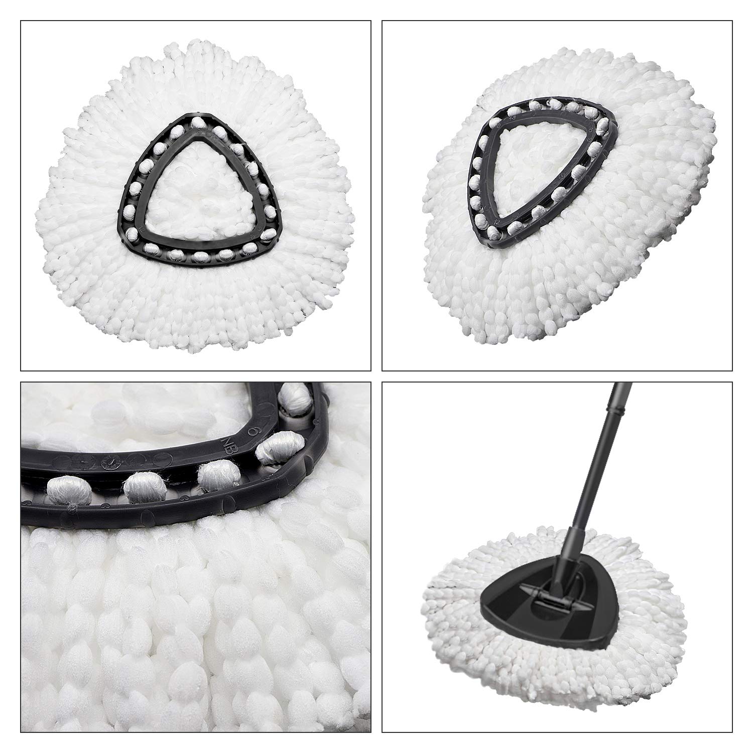 2 Pack Mop Replacement Head Mop Refills EasyWring Spin Mop Refills Mop Head Replacement