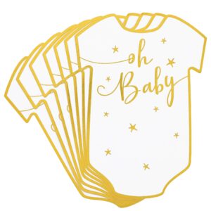 Baby Shower Predictions and Advice Cards, 50 Pack, Gold Foil, 5 x 7 in