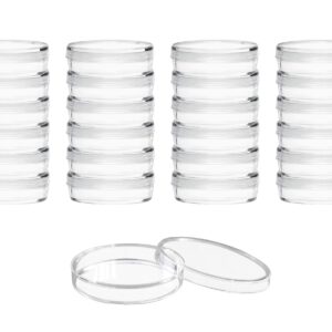 EISCO 25PK Disposable Petri Dish with Lid - Sterile - 35x15mm - Polystyrene - Triple Vented - Transparent