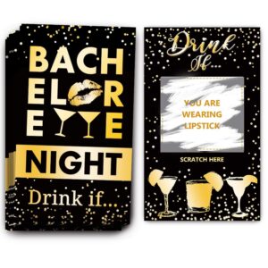 bachelorette party drinking games - drink if games scratch off cards - perfect for girls night out activity,bridal showers,bridal parties,wedding showers,engagement and birthday party - 40 sheets