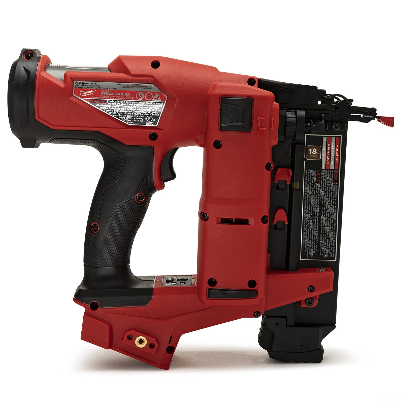 Milwaukee 2746-20 M18 FUEL 18 Gauge Brad Nailer (Tool Only)