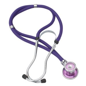 dual head sprague rappaport stethoscope with matching chest piece (purple)