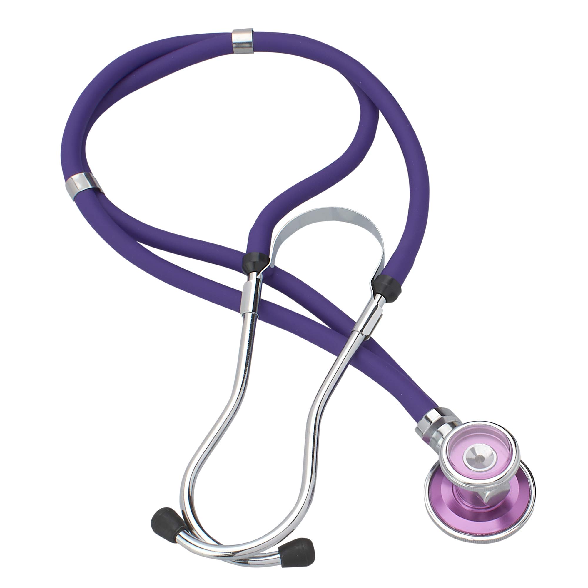 Dual Head Sprague Rappaport Stethoscope with Matching Chest Piece (Purple)