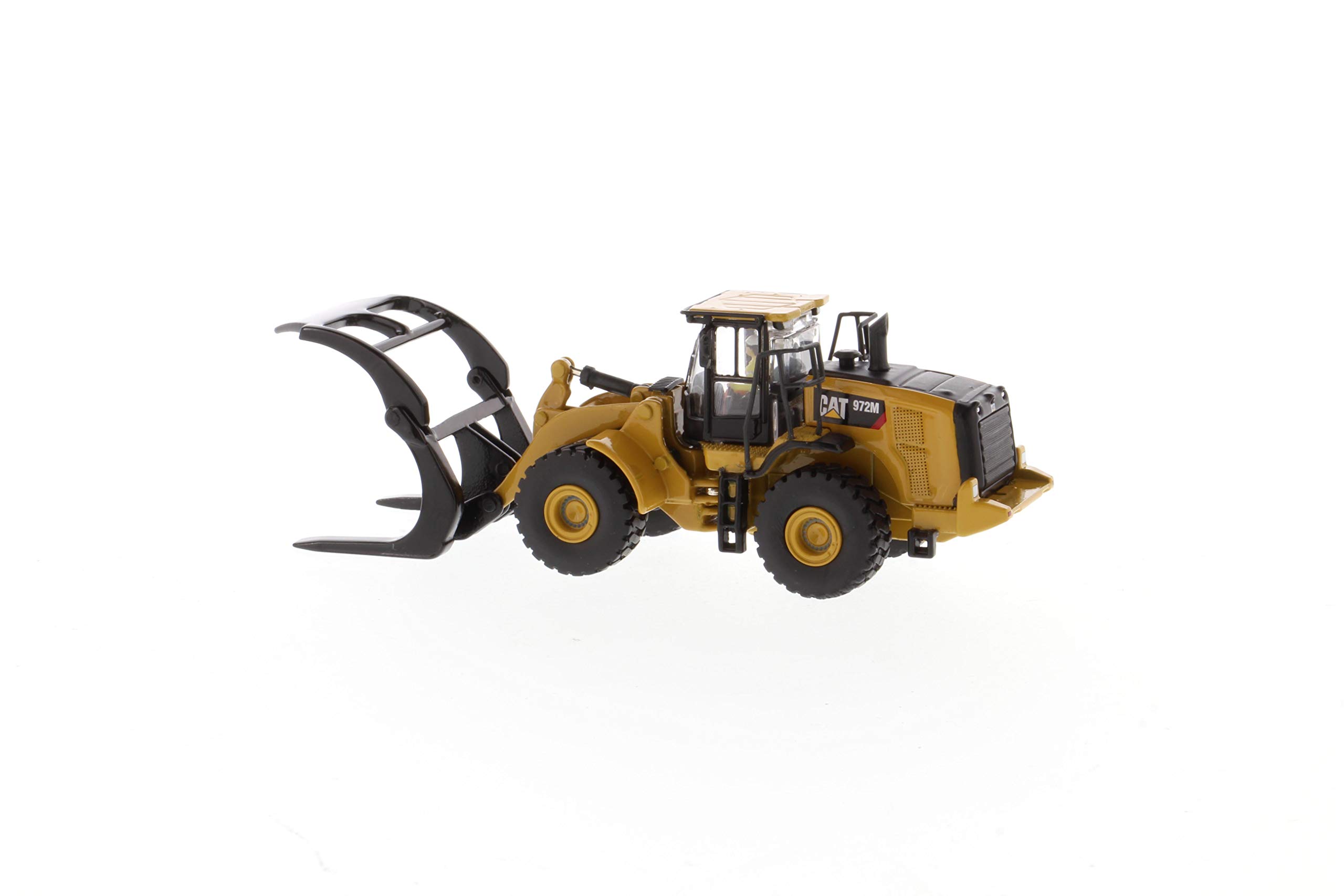 CAT Caterpillar 972M Wheel Loader with Log Fork and Operator High Line Series 1/87 (HO) Scale Diecast Model by Diecast Masters 85950