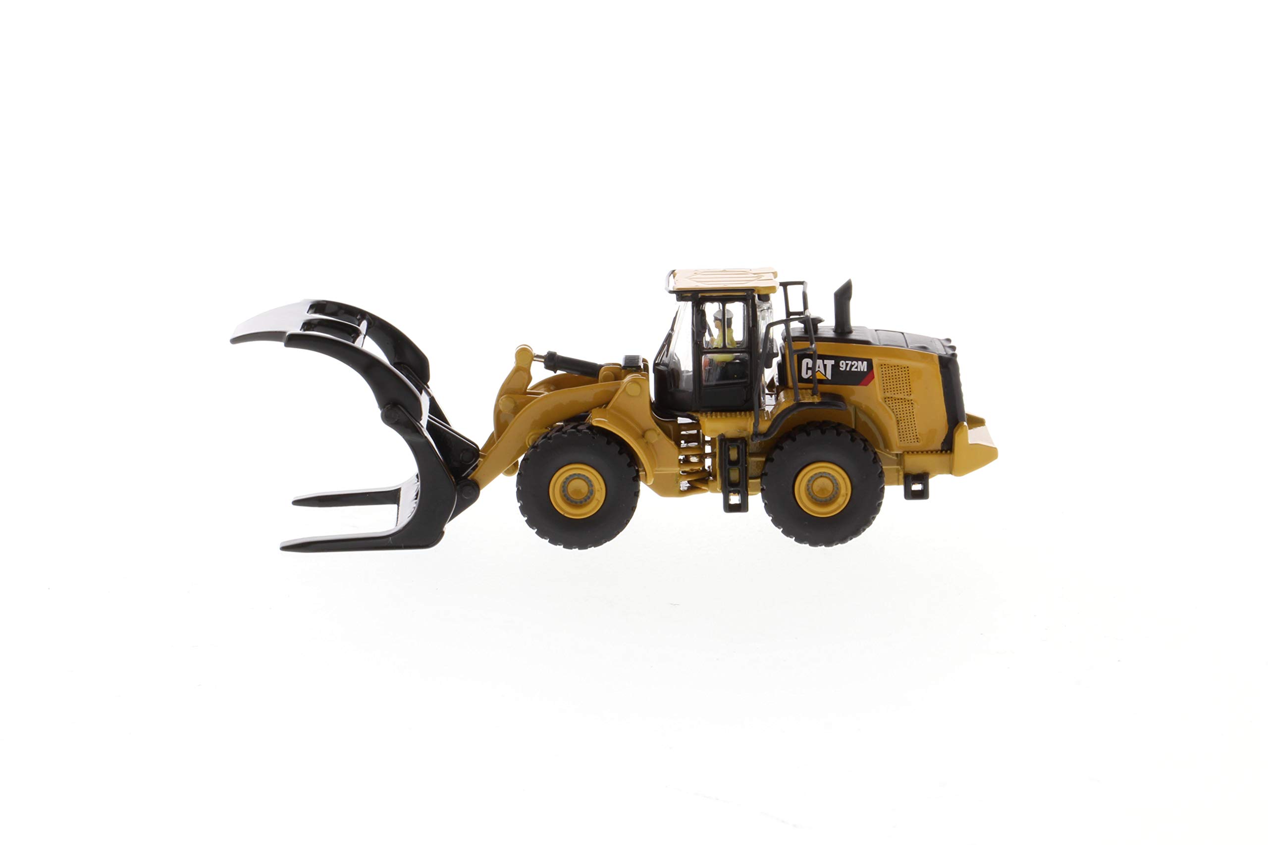 CAT Caterpillar 972M Wheel Loader with Log Fork and Operator High Line Series 1/87 (HO) Scale Diecast Model by Diecast Masters 85950