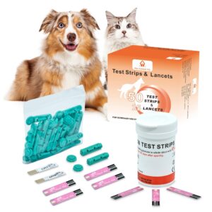 50 test strips for pet control hq blood sugar glucose monitor system - dog and cat glucose monitoring