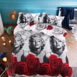 4Piece Bedding Sets 3D Home Textile Marilyn Monroe Oil Painting Queen Size Bedding Sets