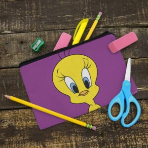 Looney Tunes Tweety Bird Pencil Pen Organizer Zipper Pouch Case