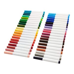 amazon basics colored markers pack of 40, broad line washable markers, multicolored for drawing, school