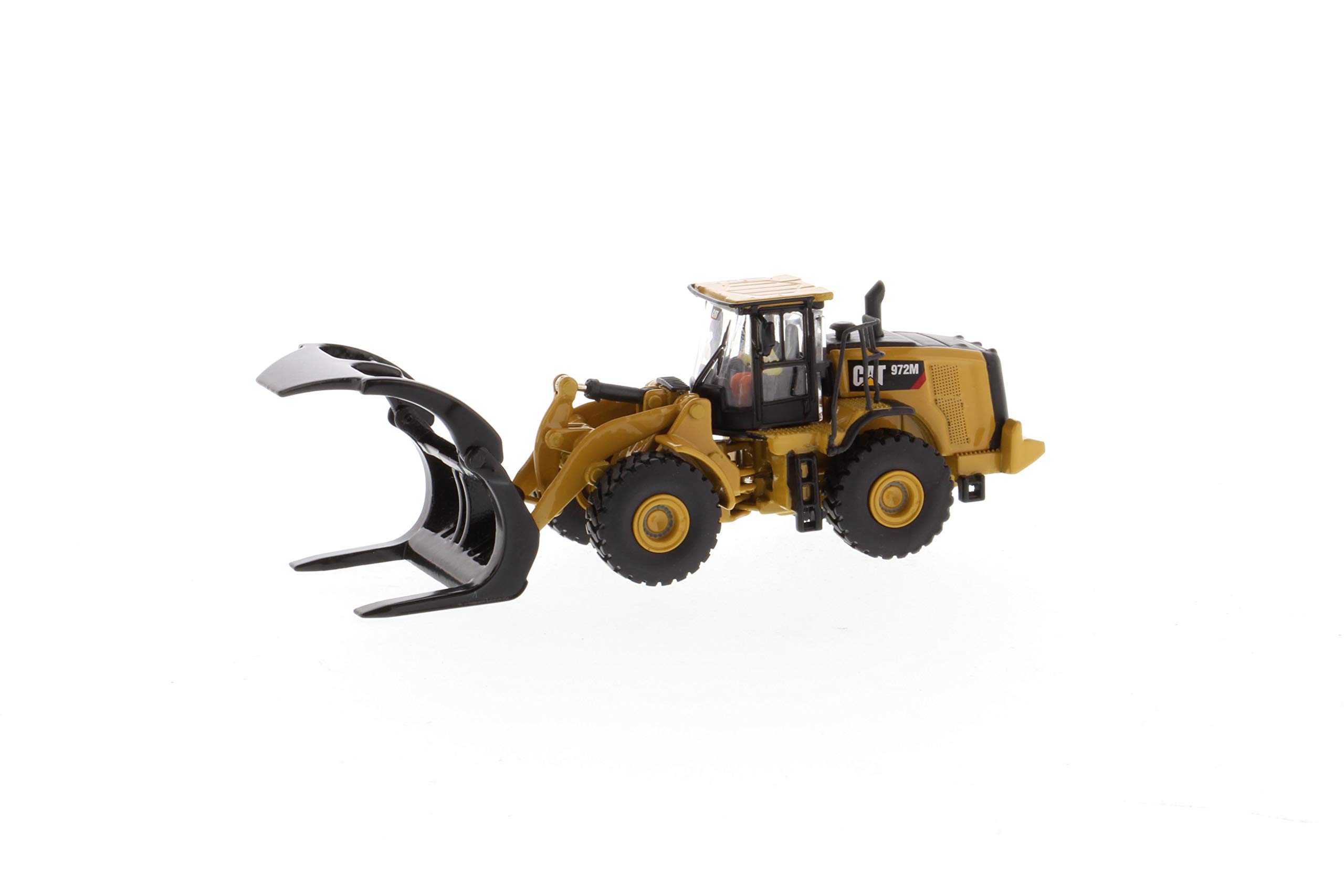 CAT Caterpillar 972M Wheel Loader with Log Fork and Operator High Line Series 1/87 (HO) Scale Diecast Model by Diecast Masters 85950