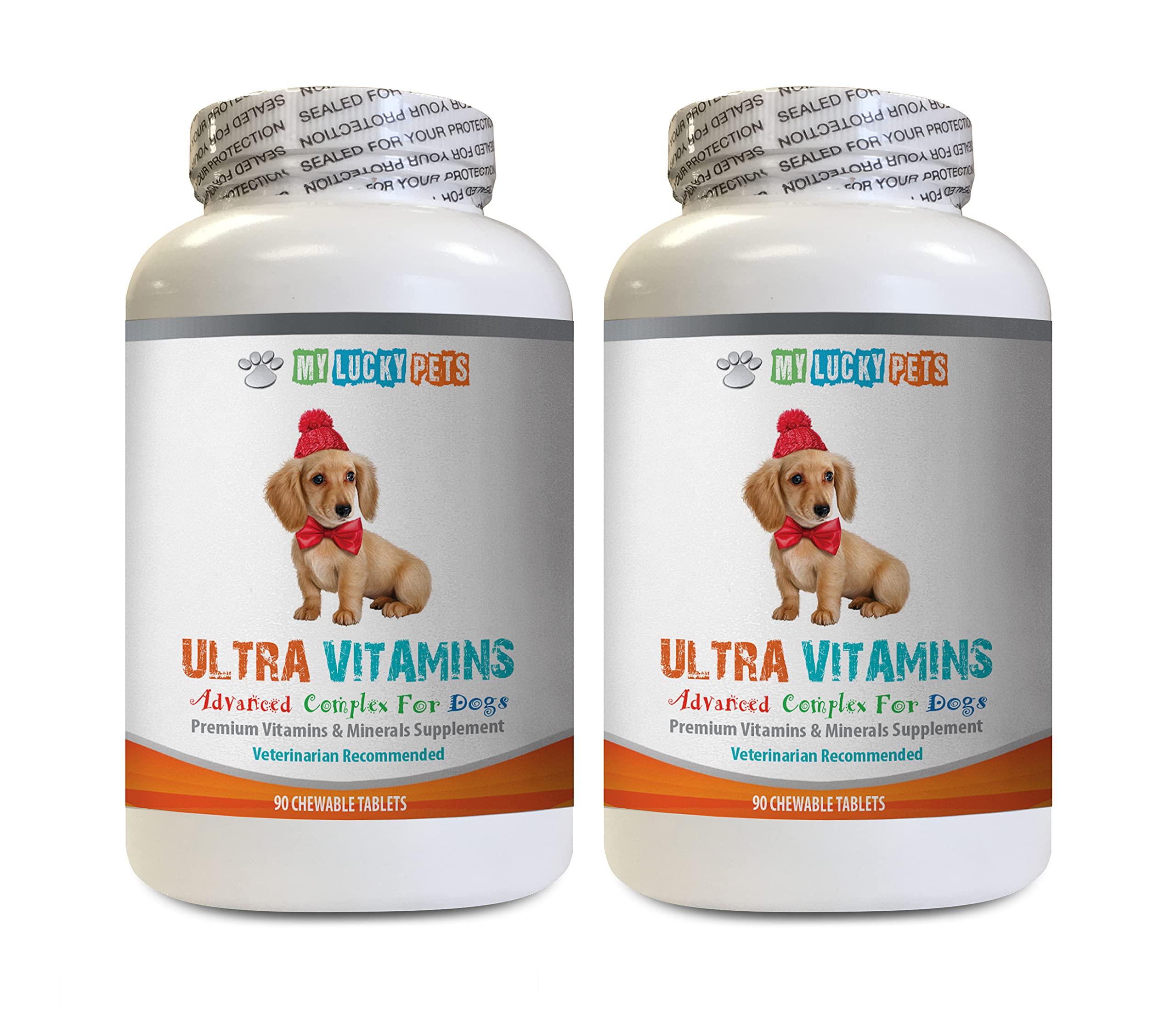 Bone and Joint Health Supplements Dogs - Dog Ultra Vitamins - Veterinarian Recommended - Immune Support - Hair Skin Eyes and Bones Support - Dog Vitamin Digestion - 2 Bottles (180 Treats)