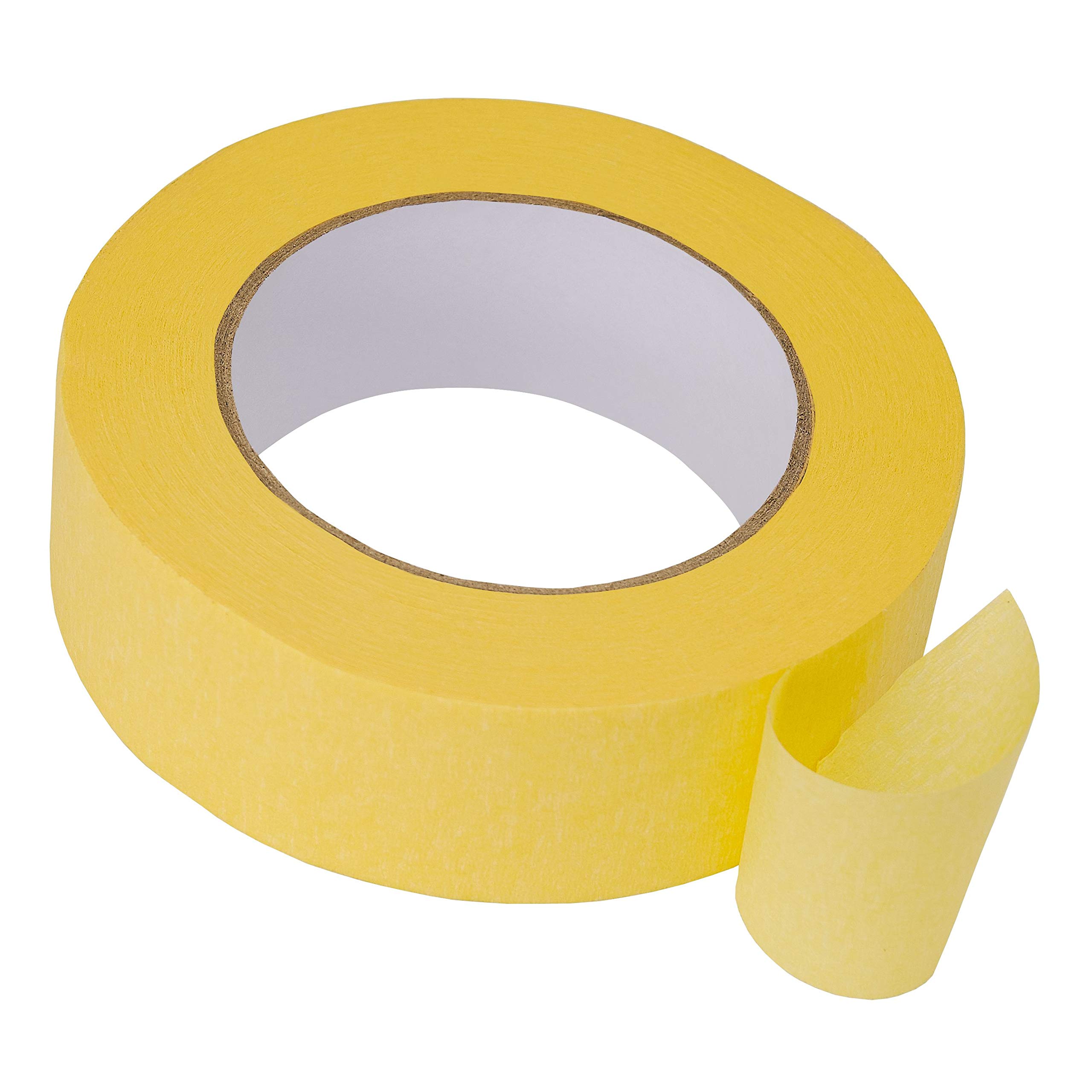 Lichamp 5-Pack Automotive Refinish Masking Tape Yellow 36mm x 55m, Cars Vehicles Auto Body Paint Tape, Automotive Painters Tape Bulk Set 1.4-inch x 180-foot x 5 Rolls