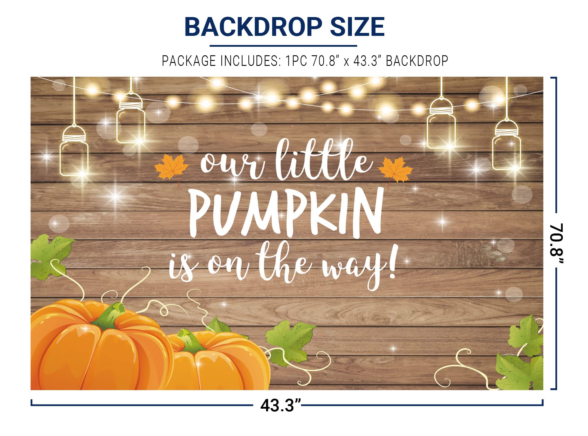 Allenjoy Pumpkin Rustic Wood Baby Shower Backdrop Autumn Our Little Pumpkin Boy Girl is On The Way Welcome Party Decorations Baby is Brewing Theme Cake Table Banner Background Photo Booth Props