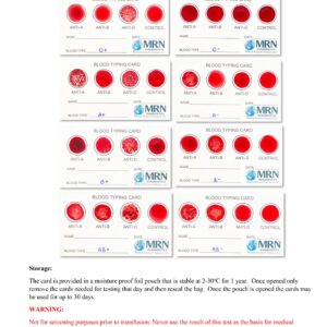 MRN Diagnosics Blood Typing Kit: 5 Pack