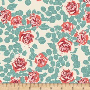 art gallery fabrics art gallery fusion pruning roses woodlands fabric, green