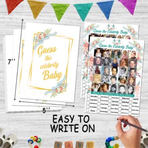 Baby Shower Games - Guess The Celebrity Baby Games Fun Baby Shower Games Adults - Baby Shower Games Favors for 40 Guests