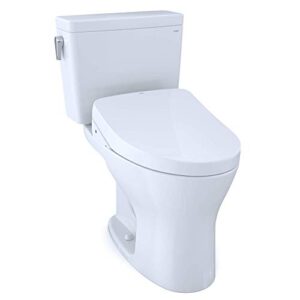 toto mw7463056cemfga.10#01 drake washlet two-piece dual universal height with 10 inch rough-in dynamax tornado toilet with auto flush s550e bidet seat, 1.28 and 0.8 gpf, cotton white