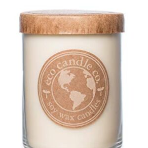 Eco Candle Co. Recycled Candle, Naked, 18 oz. Double Wick - Unscented - 100% Soy Wax, No Lead, Kraft Paper Label & Lid, Hand Poured, Phthalate Free, Midwest Grown Soybeans, All Natural Wicks