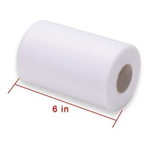 White Tulle Spool 6 Inch x 100 Yards for Tulle Decoration