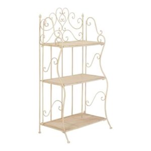 safavieh pat5022a outdoor collection torus pearl white 3-tier shelf