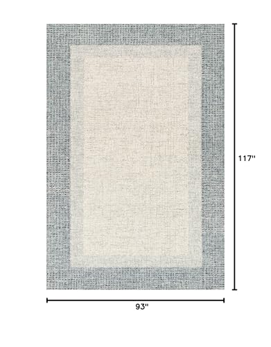 Loloi Rosina Rug, Grey & Blue 7'-9" x 9'-9" Area Rug – Casual Accent Rugs for Living Room, Bedroom, Entryway & Hallway, No Shed High Traffic Area Home Decor Rug