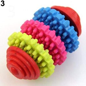 EWRTM Chew Toy Roller Dog Accessories Pets Dogs Puppy Colorful Rubber Dental Teething Healthy Teeth Gums Chew Toy - 4