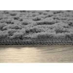 Garland Rug Ivy Vine Area Rug Runner, 3 ft x 8 ft, Cinder Gray