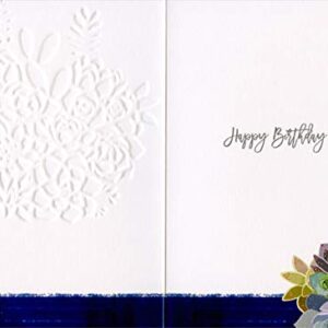 Colorful Succulent Pot of Flowers Birthday Card for Friend