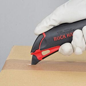 TAJIMA Utility Knife - 1" 7-Point Rock Hard FIN Snap Blade Box Cutter with Auto Lock & 2 Rock Hard Blades - DFC670N-R1 (Auto-Lock)