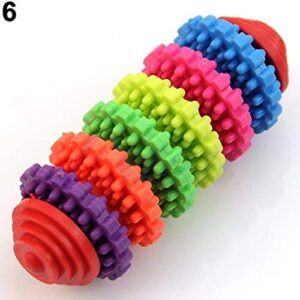 EWRTM Chew Toy Roller Dog Accessories Pets Dogs Puppy Colorful Rubber Dental Teething Healthy Teeth Gums Chew Toy - 4