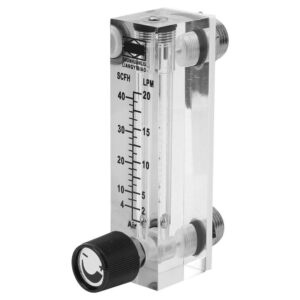 LZM-6T Adjustable Gas Meter Panel Type Flowmeter Instrument Brass Female BSP1/4" for Oxygen/Air/Gas 2-20LPM/4-40SCFH