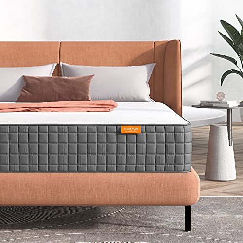 Sweetnight King Size Mattress, Breeze 10 Inch King Mattress, Infused Gel Memory Foam Mattresses for Cool Sleep, Supportive & Pressure Relief, Medium Firm