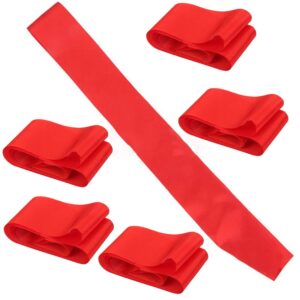 lasenersm 6 pieces blank satin sashes wedding sash plain sashes bridal belts party decorations sash classic ribbon sash for diy wedding hen party, red