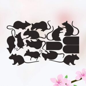 SUPVOX 4 Sets Halloween Sticker Mouse Pattern PVC Wall Stickers Wall Decal Removable Wall Art Stickers