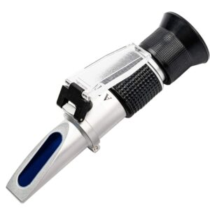 smartsmith antifreeze refractometer displaying in fahrenheit for checking freezing point of automobile antifreeze systems and battery fluid condition. battery acid, glycol, coolant, antifreeze tester