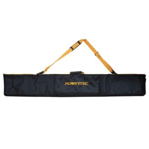 powertec 71411 60" track saw guide rail bag for festool, makita, and dewalt, w/dual-sided padding for secure rail placement