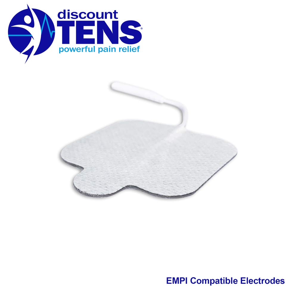 Discount TENS, EMPI Compatible TENS Electrodes, 8 Premium Replacement Pads for EMPI TENS Units. (2 inch x 2 inch)