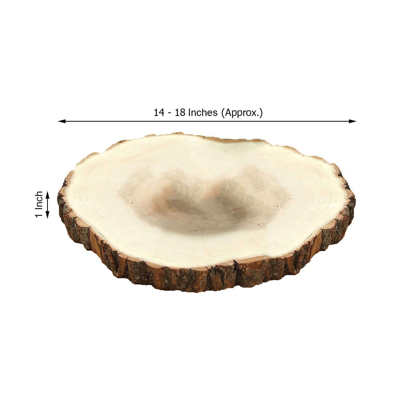 Efavormart 15"~18" | Rustic Natural Wood Slices Round Poplar Wooden Slab Table Centerpiece