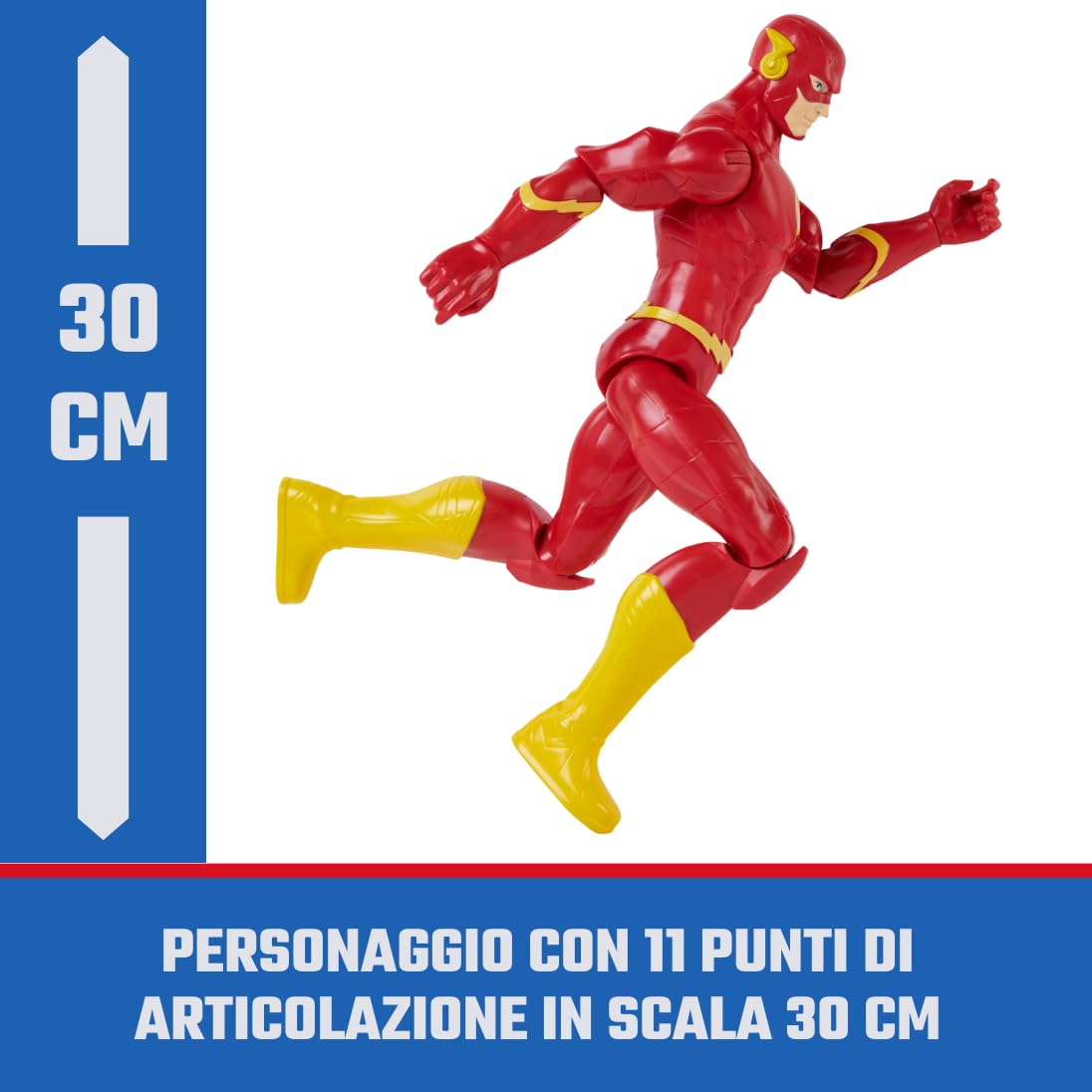 DC Comics The Flash Collectible Action Figure, 12 Inches Tall, 11 Articulation Points, Red Suit, Action Poses, Children's Toy