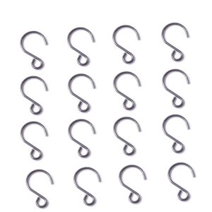 [80 pack] crystal bead curtain s shape hook 25mm mini stainless steel wire hook diy jewelry accessories tiny ornament hooks for sun catcher glass ball chandelier pendant christmas tree baubles