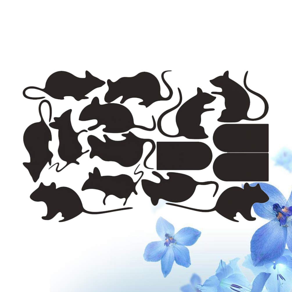 SUPVOX 4 Sets Halloween Sticker Mouse Pattern PVC Wall Stickers Wall Decal Removable Wall Art Stickers