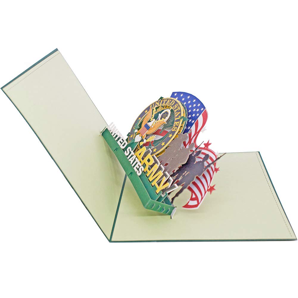 3D Pop Up Greeting Card - Soldiers of U.S. Army Retired Commemorative Crad,Birthday Card, Anniversary Card,Thank You Card,Army Greeting Cards by AITpop